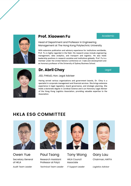 ESG Board Members | Hong Kong Logistics Association