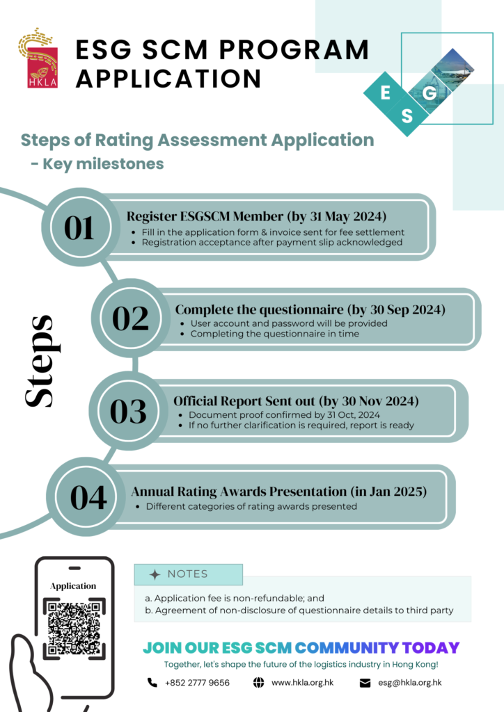 ESG SCM Rating Assessment | Hong Kong Logistics Association
